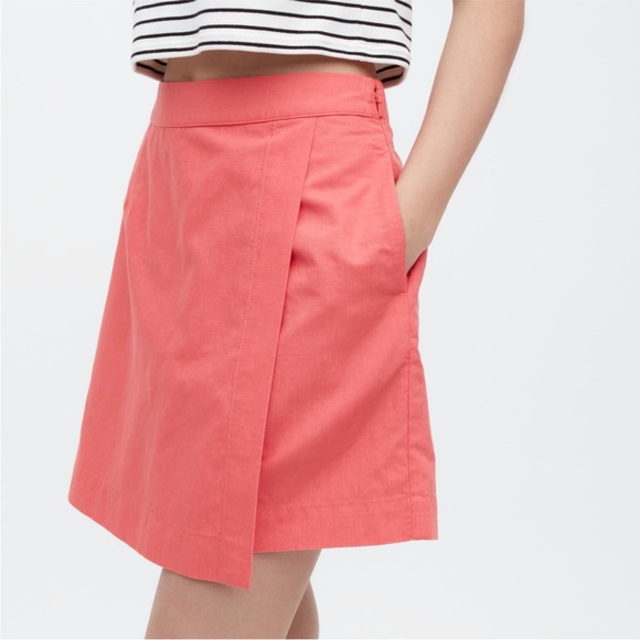 Uniqlo | Skirts | Uniqlo Linen Blend Skort | Poshmark